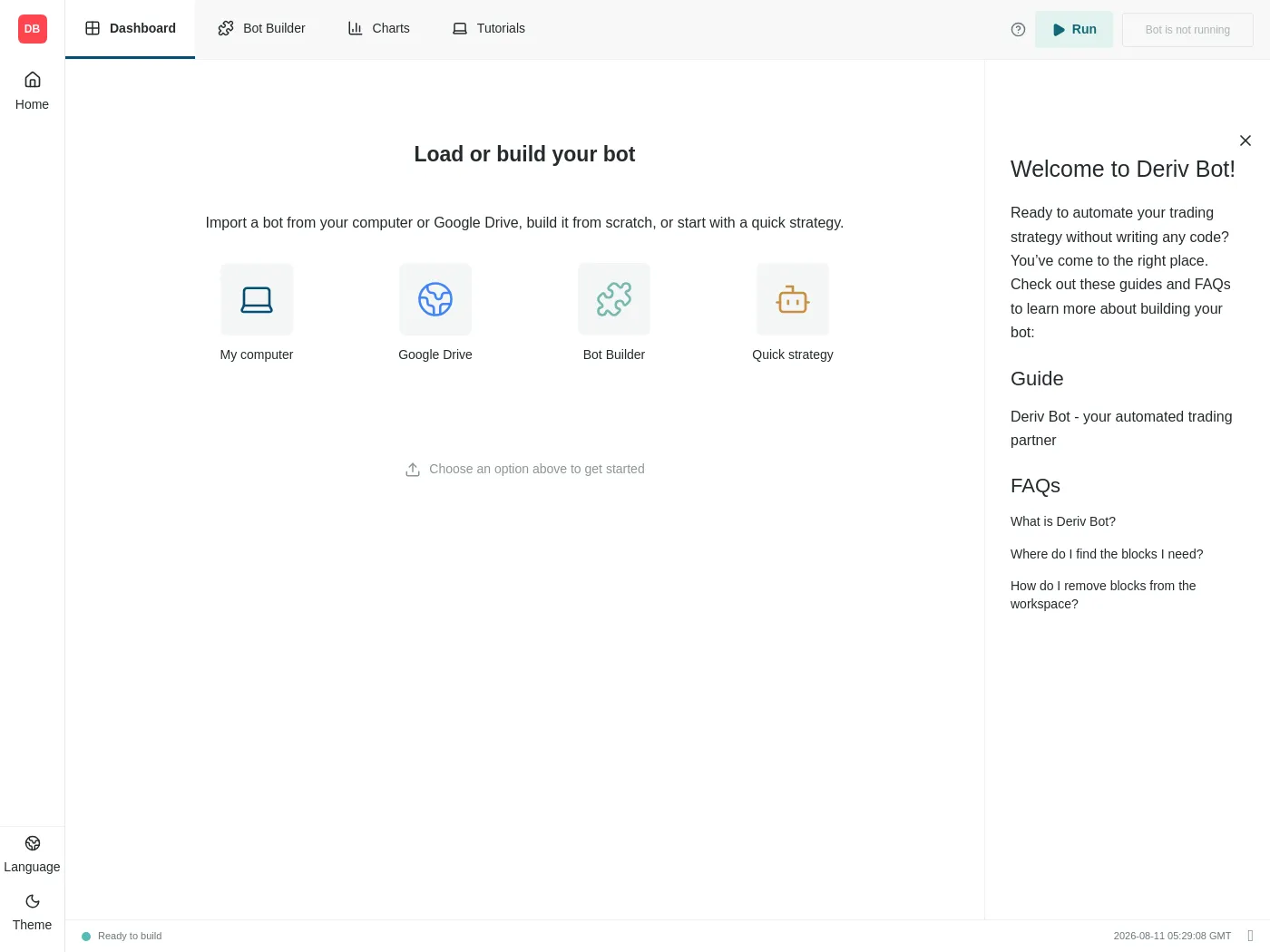 Deriv Bot Builder