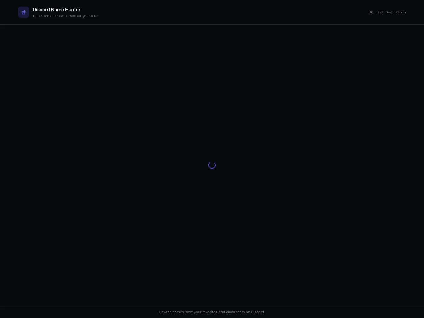 Discord Name Hunter