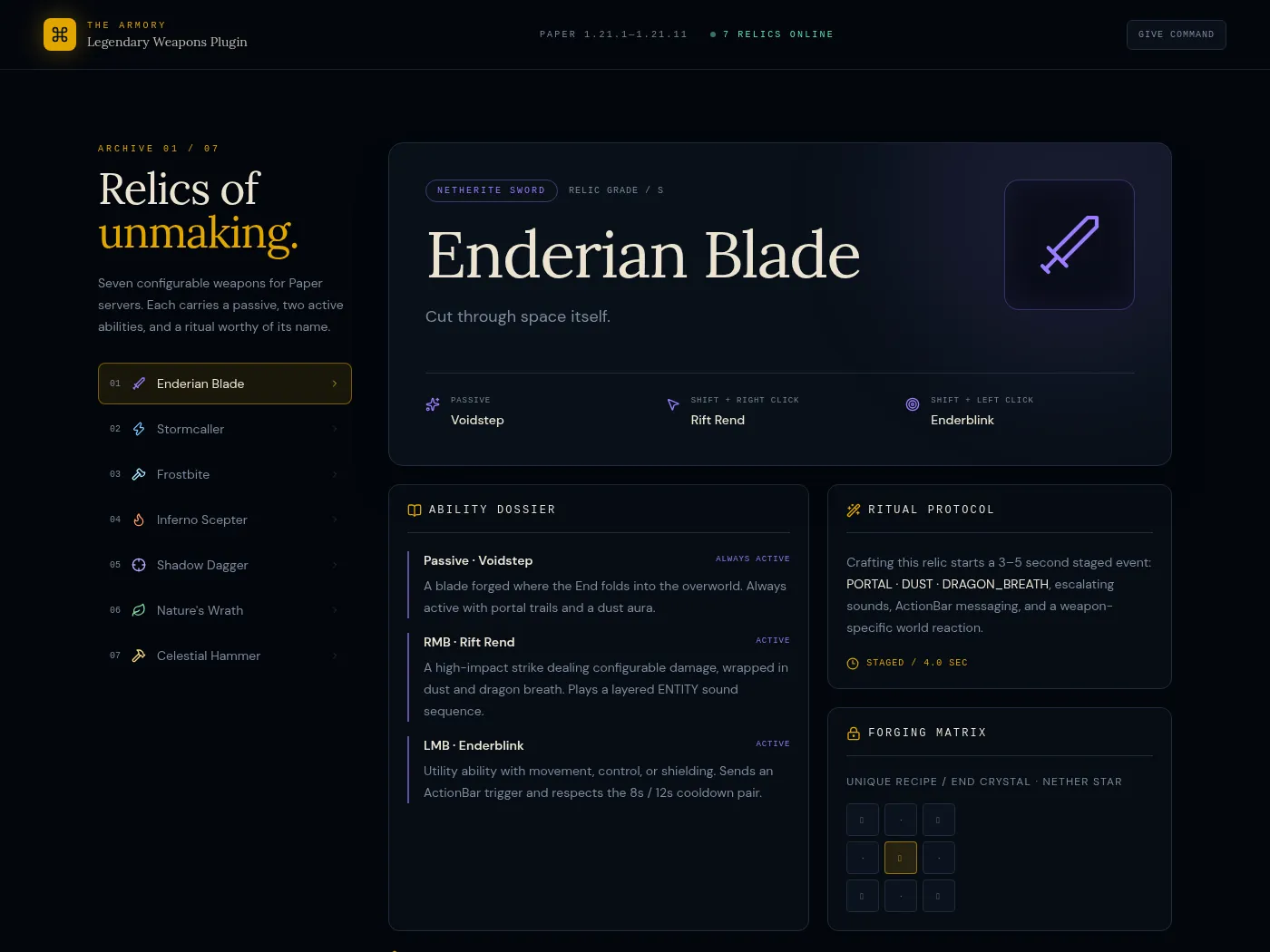 Legendary Weapons Plugin