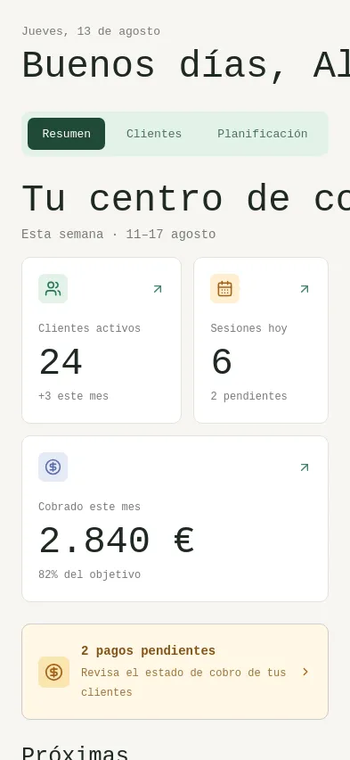 EntrenaControl App