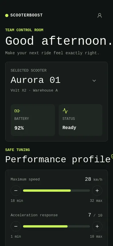 ScooterBoost App