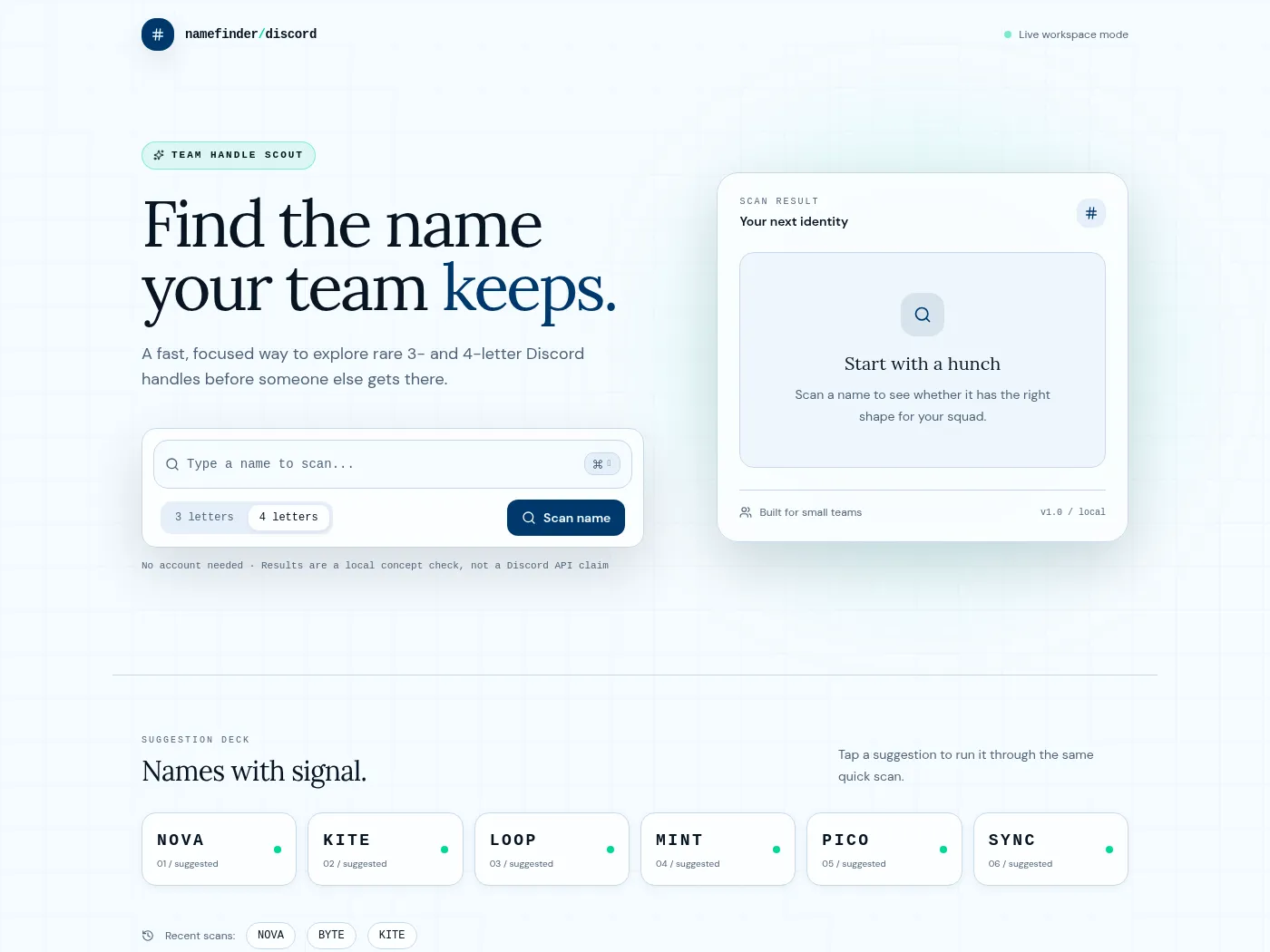 Discord Name Finder