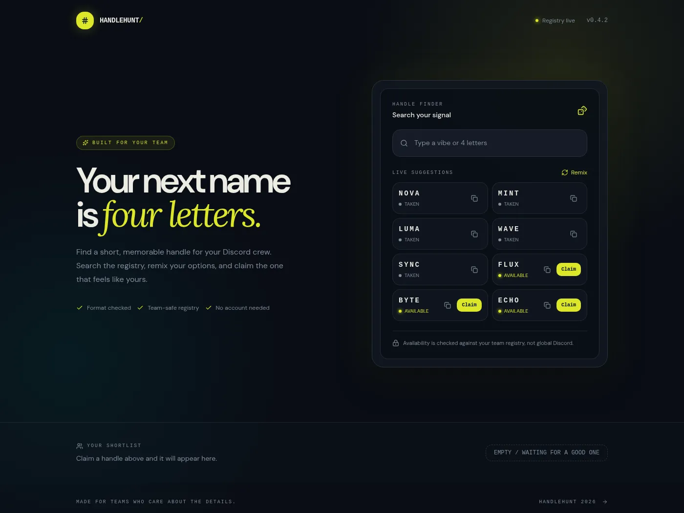 Discord Name Finder