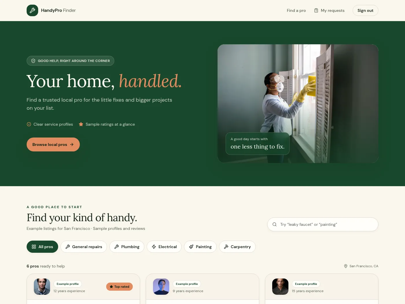 HandyPro Finder