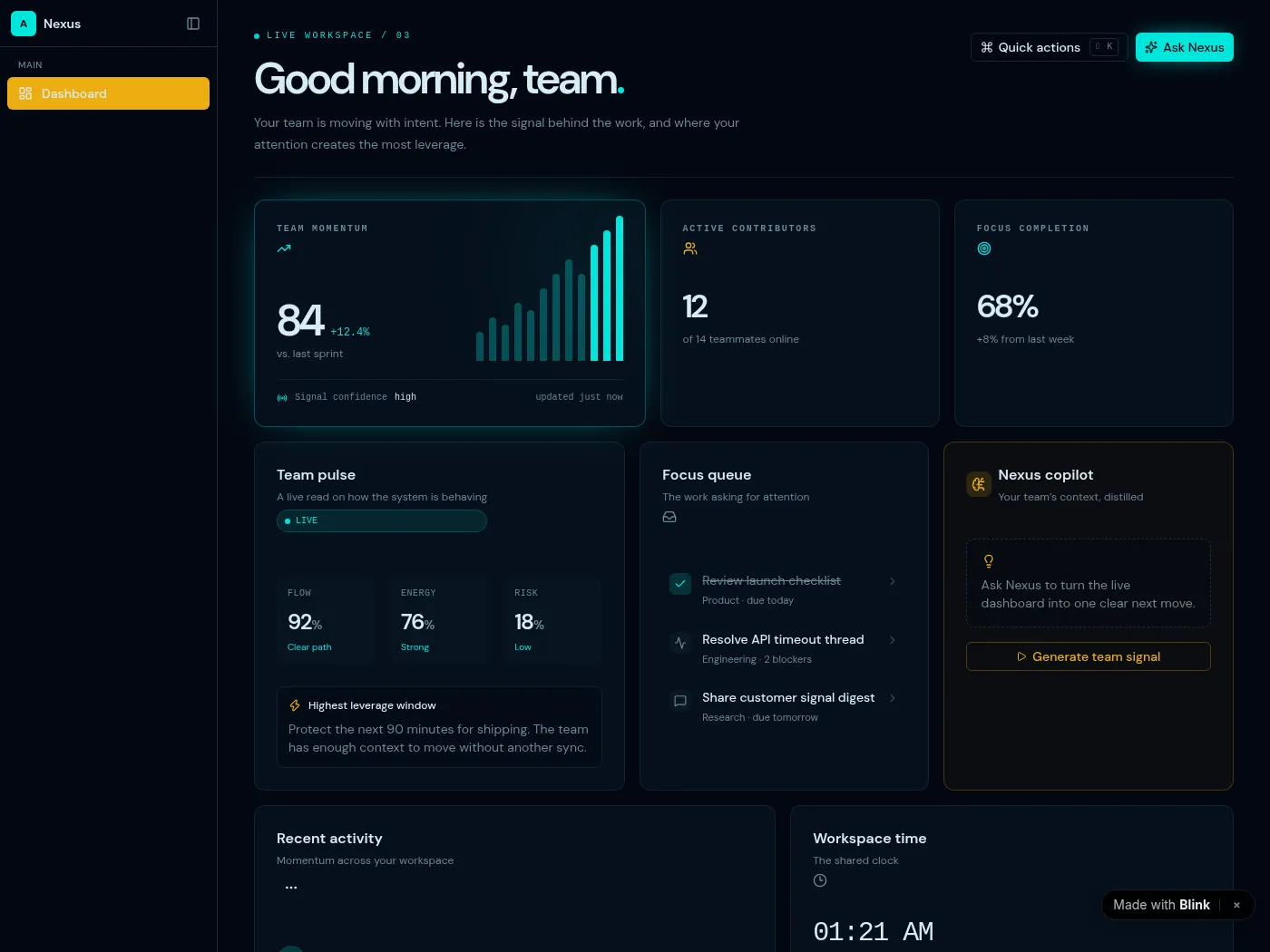 AI Team Dashboard