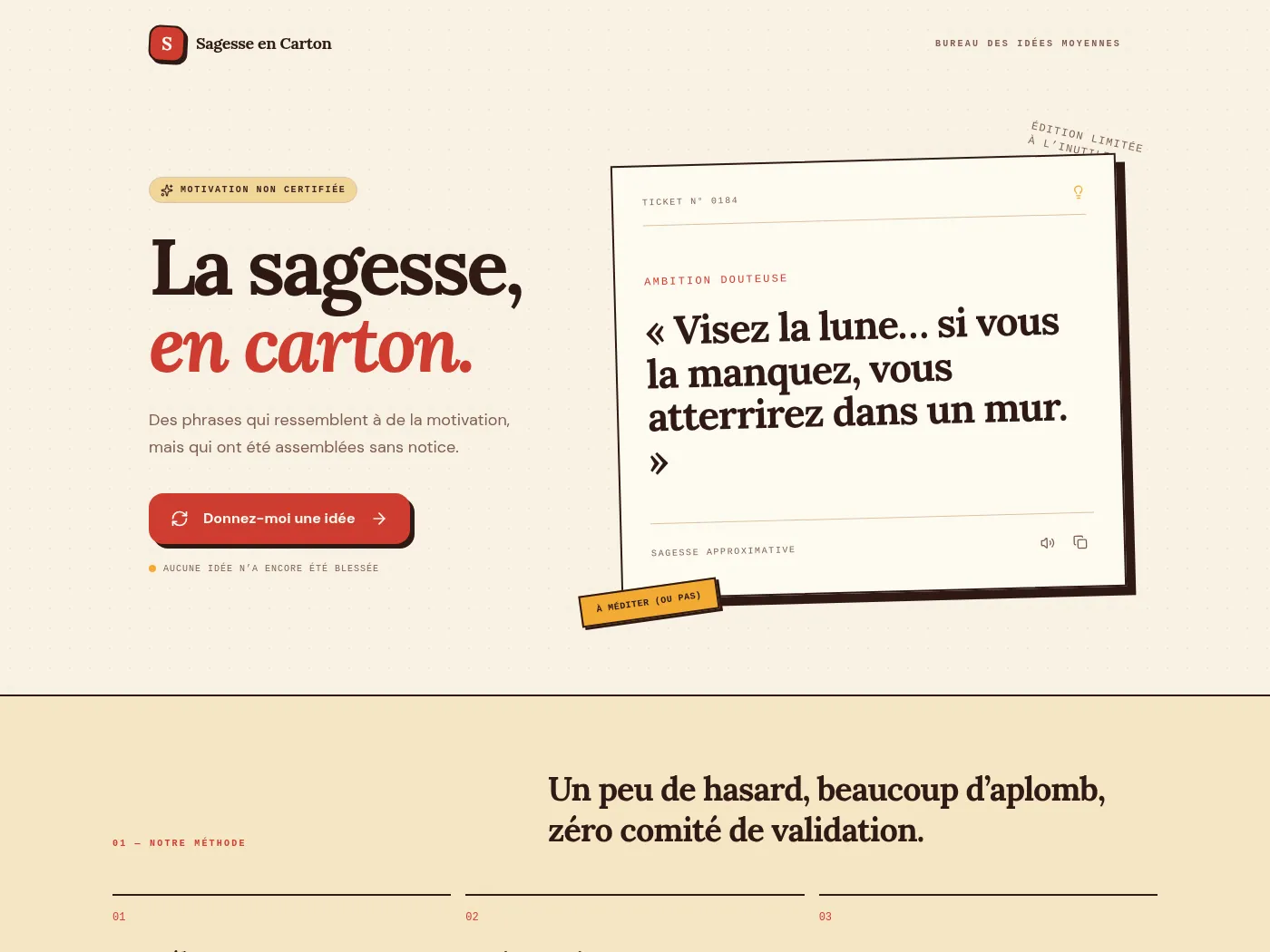 Sagesse en Carton