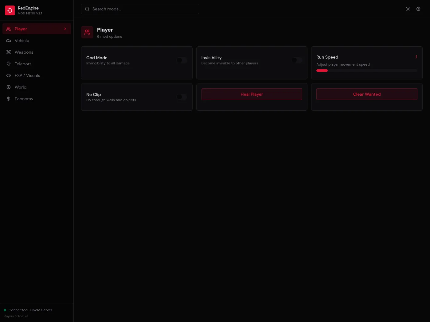 RedEngine FiveM Mod UI