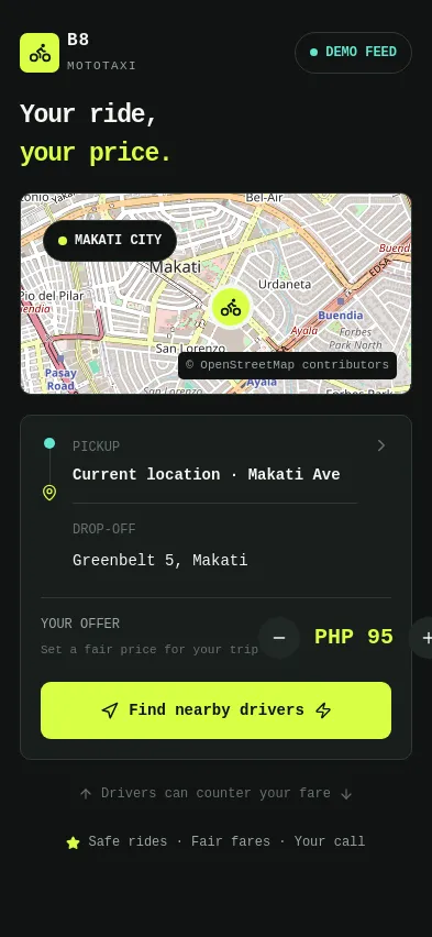 B8 Mototaxi Neon App