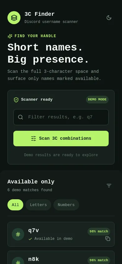 Discord 3C Finder