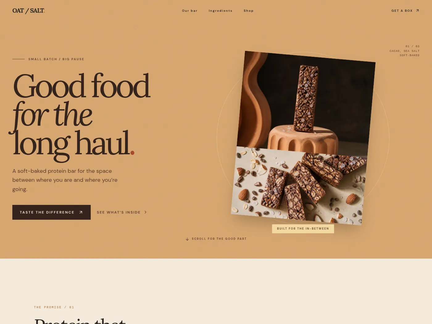Protein Bar Launch Page