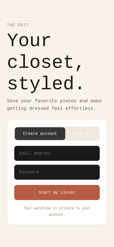 Smart Closet App