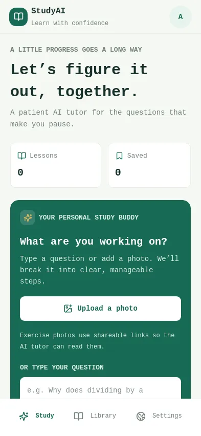 StudyAI Tutor App