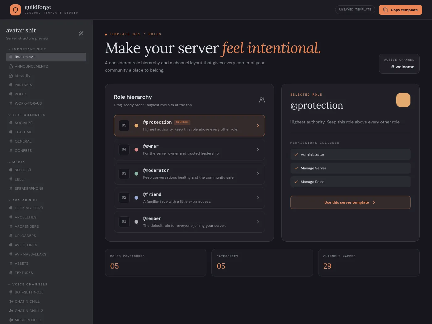 Discord Role Template