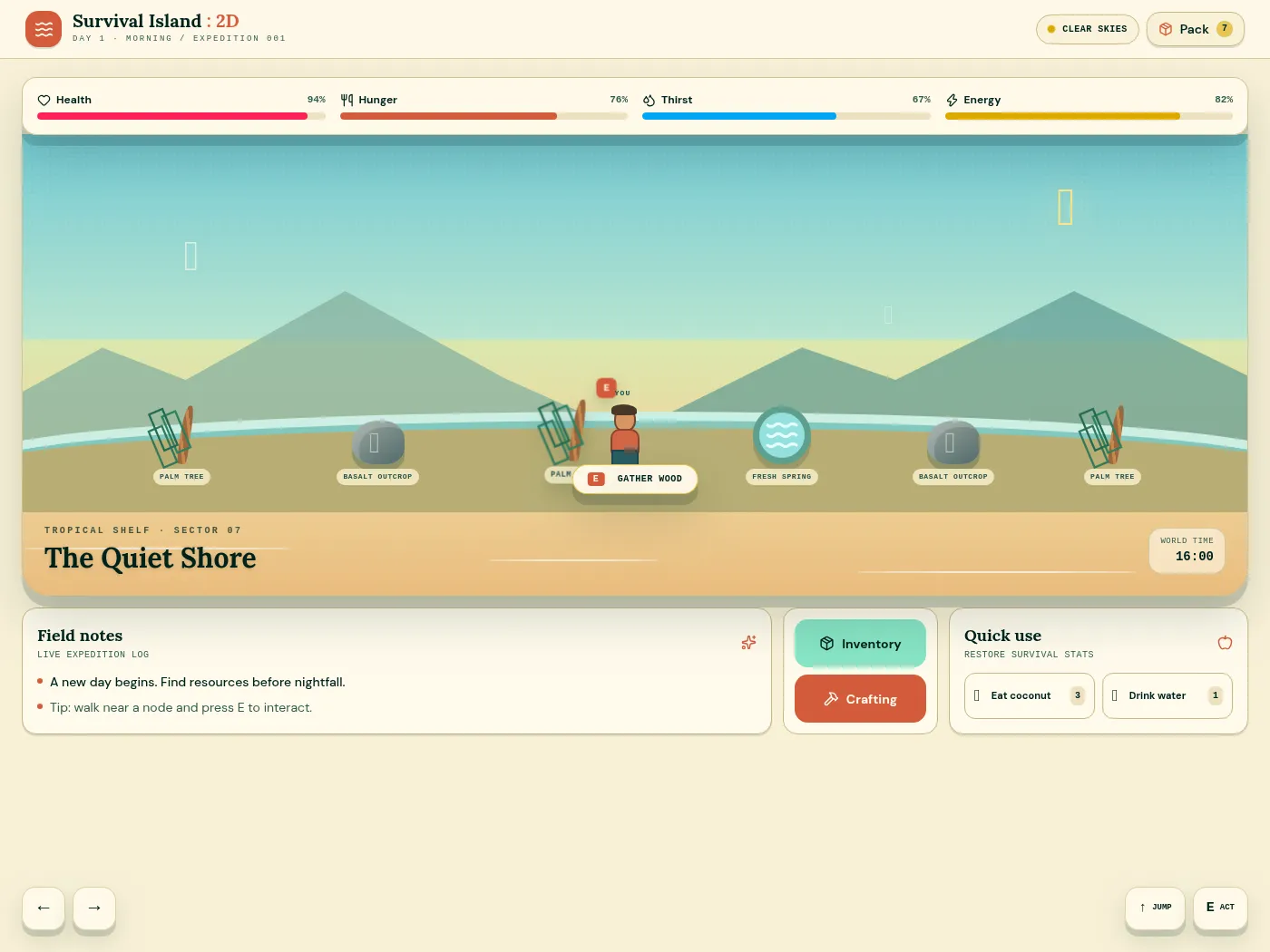 Survival Island 2D