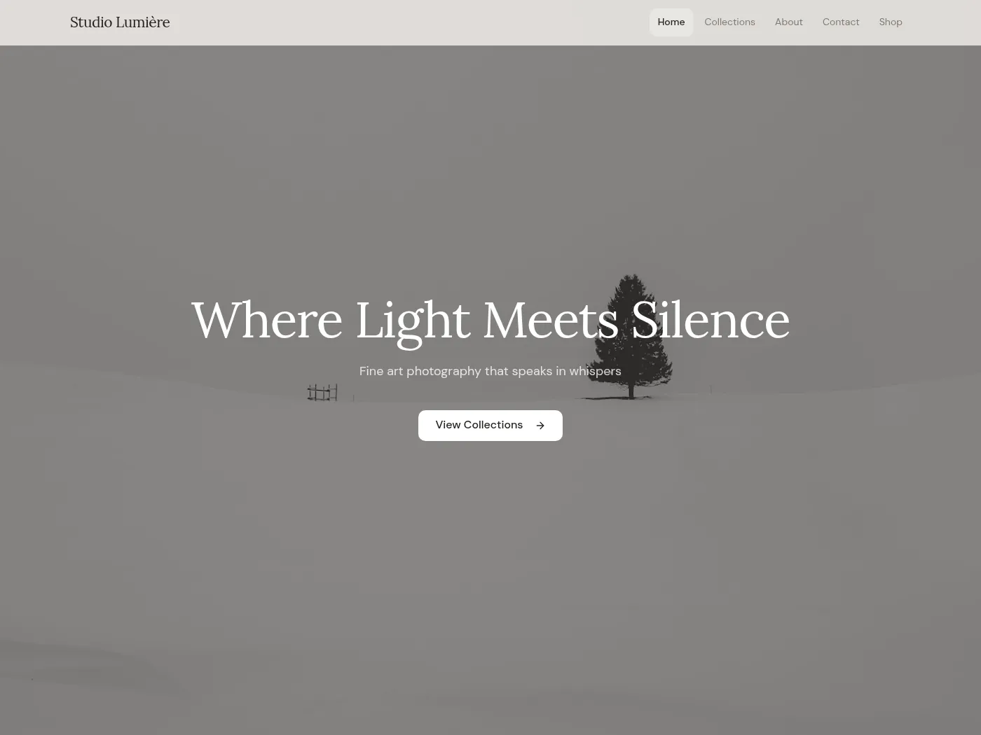 Minimalist Photo Portfolio