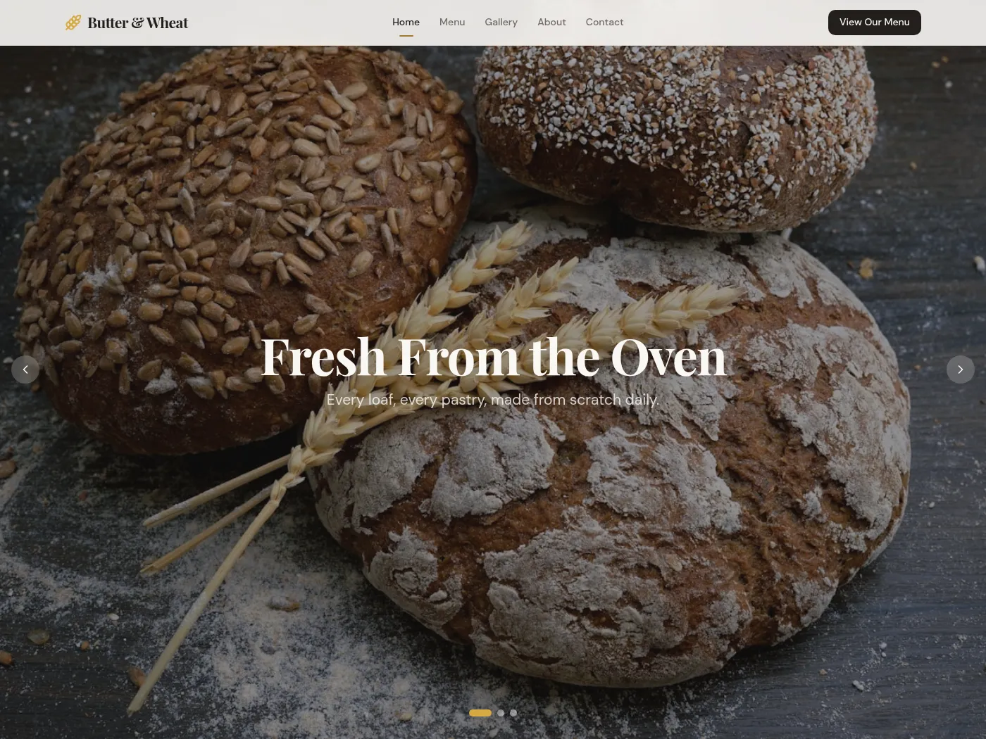 Butter & Wheat Bakery Site