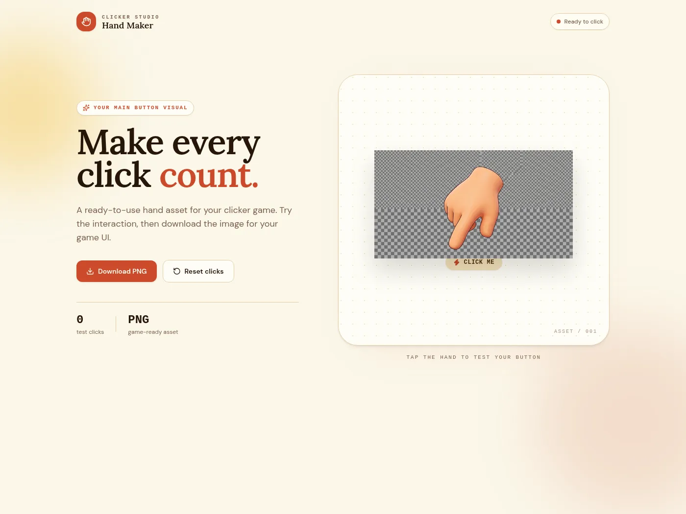 Clicker Hand Image Maker