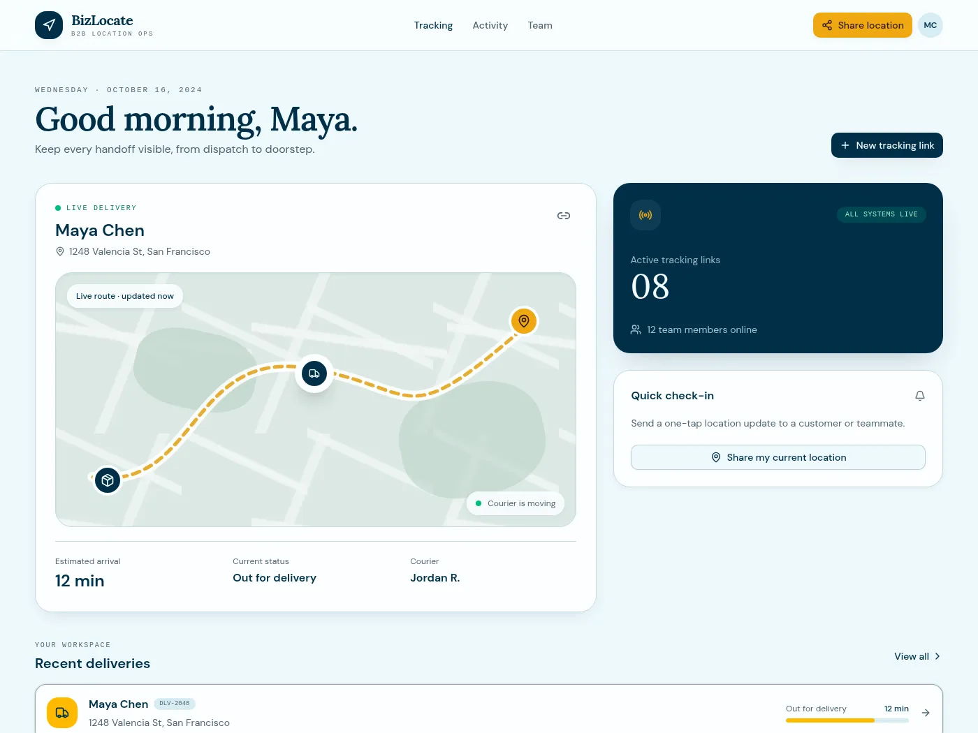 BizLocate B2B Tracker