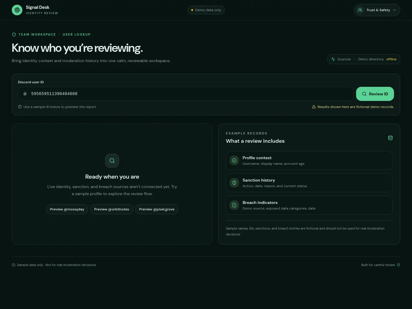 Discord Identity Lookup