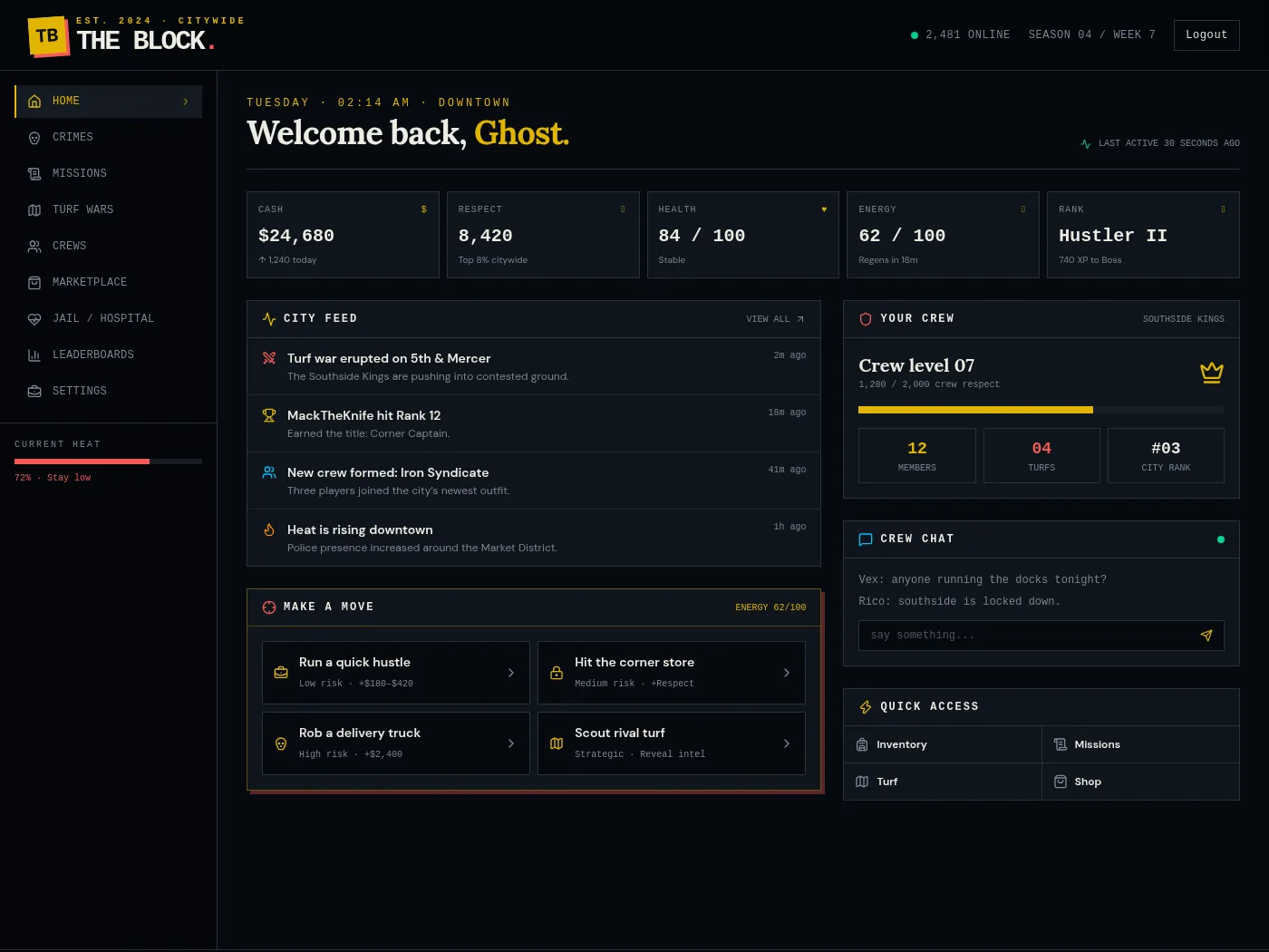 THE BLOCK: Urban Crime Game