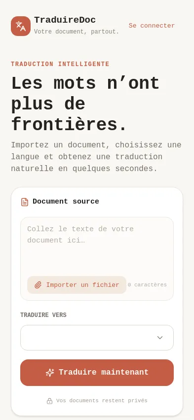 TraduireDoc Mobile