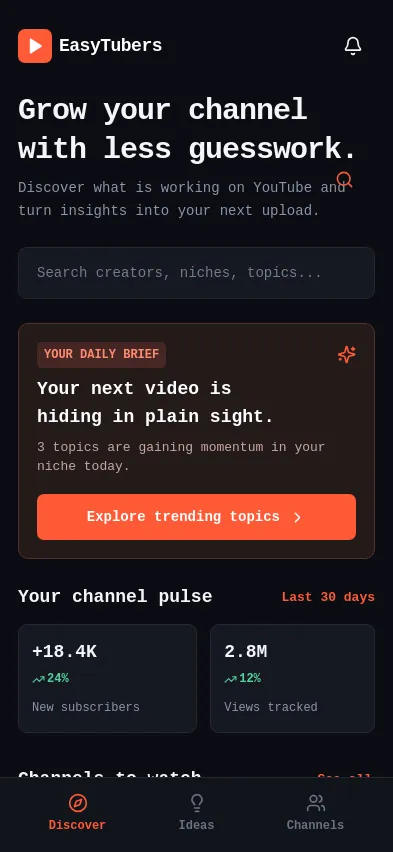 EasyTubers Mobile