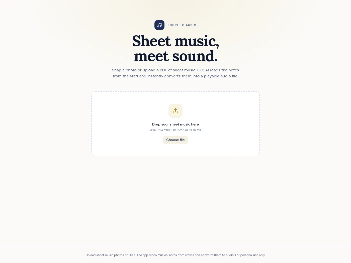Music Score to MP3