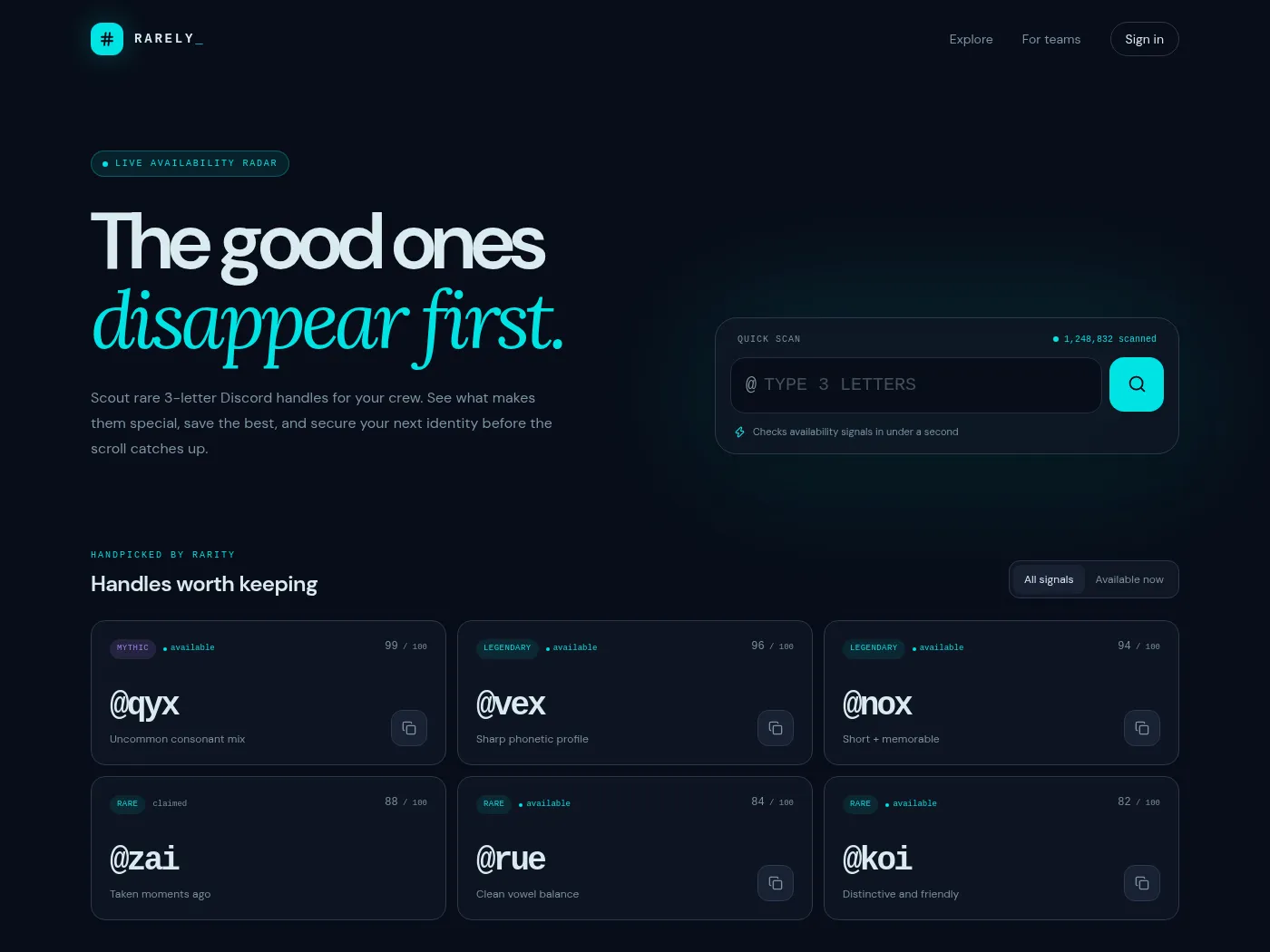 Rare Discord Name Finder
