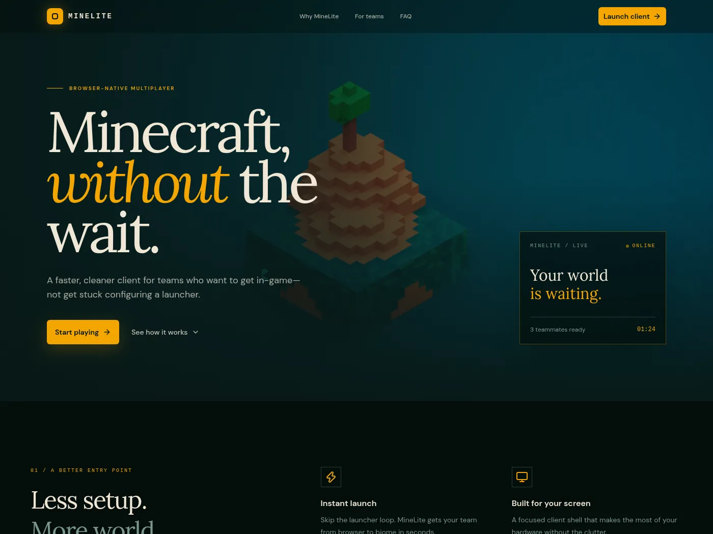 MineLite Web Client