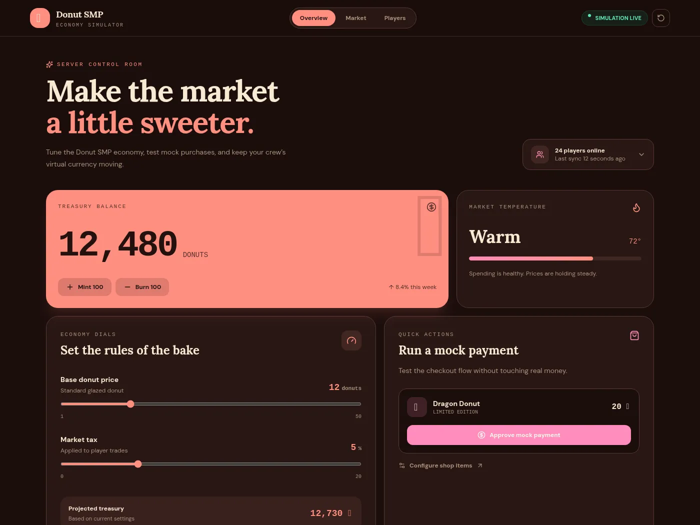 Donut Economy Simulator