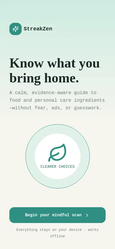 StreakZen: Mindful Habits App