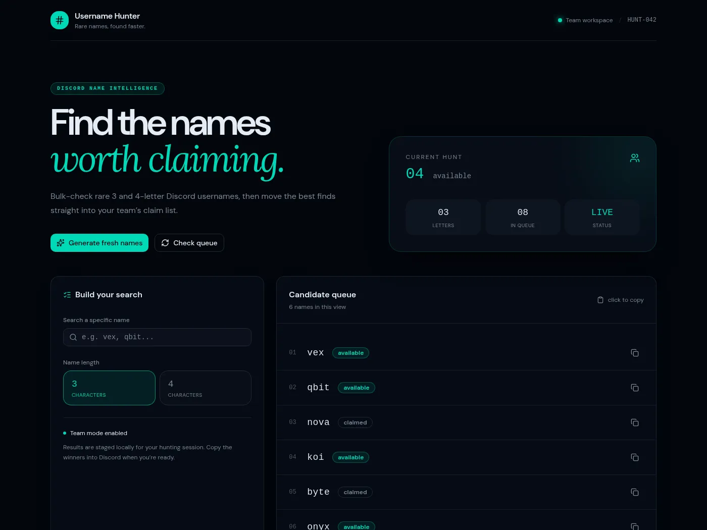 Username Hunter