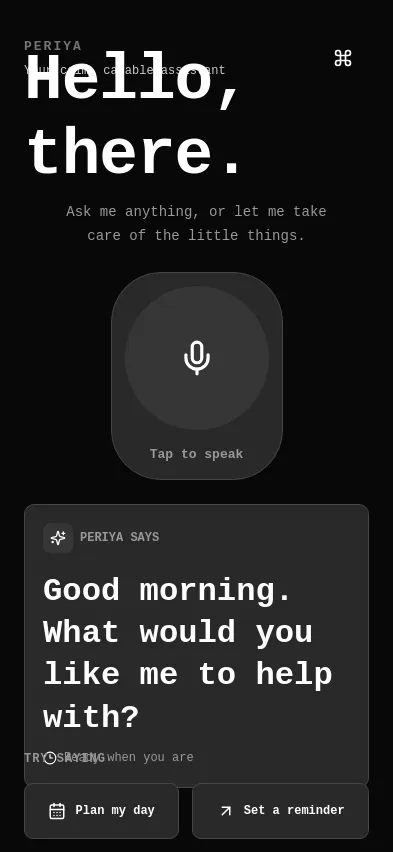 Periya Voice Assistant