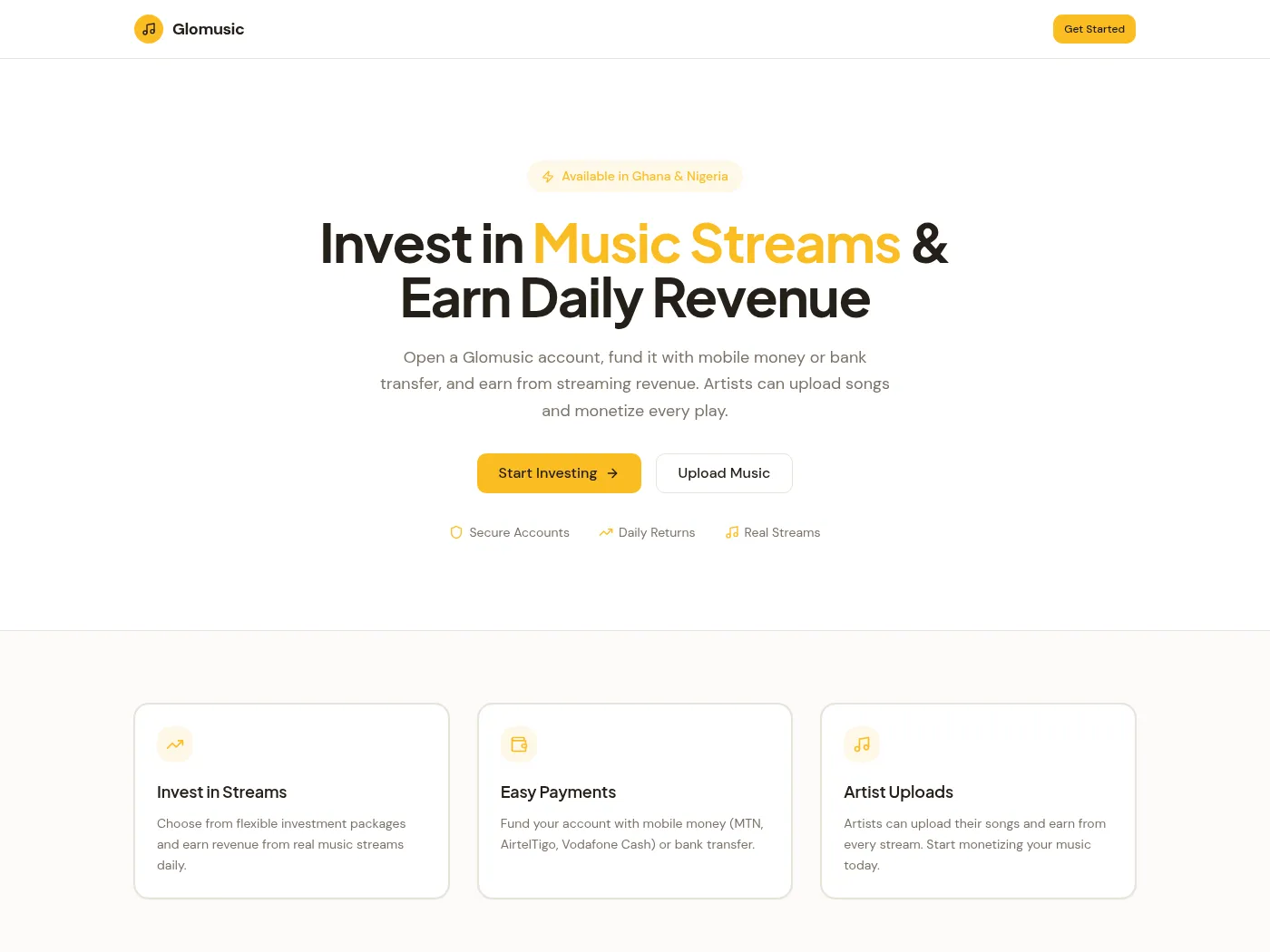 Glomusic Investment Hub