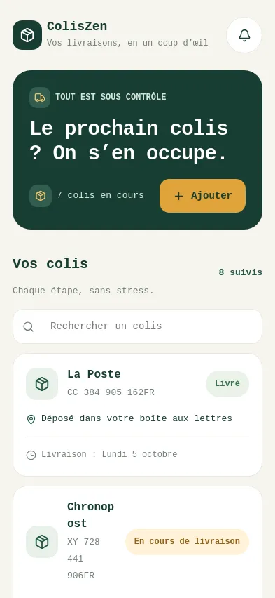 ColisTracker Mobile