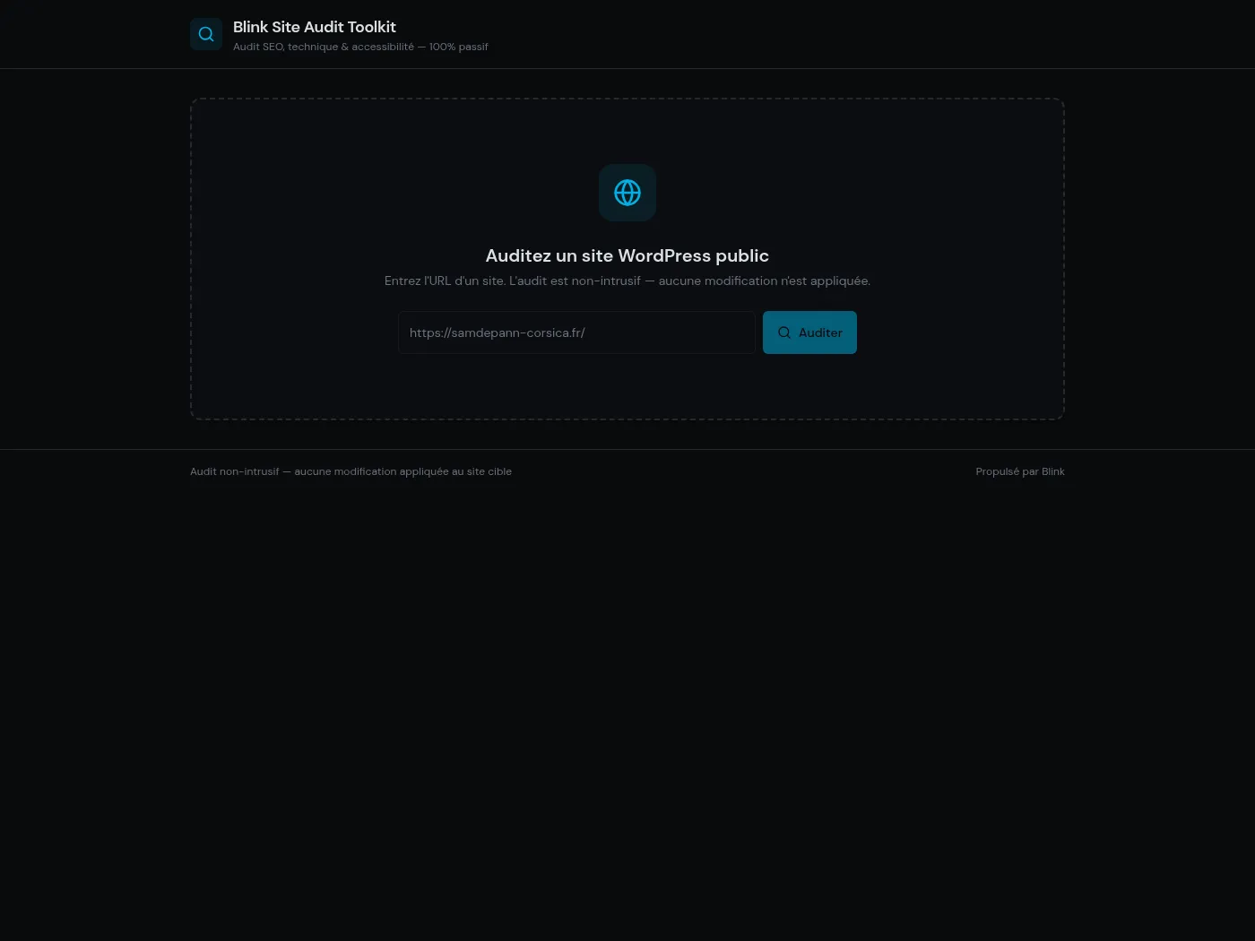 Blink Site Audit Toolkit