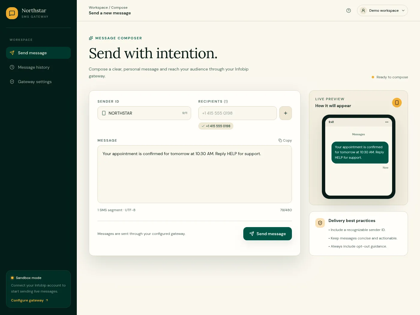 SMS Gateway Dashboard