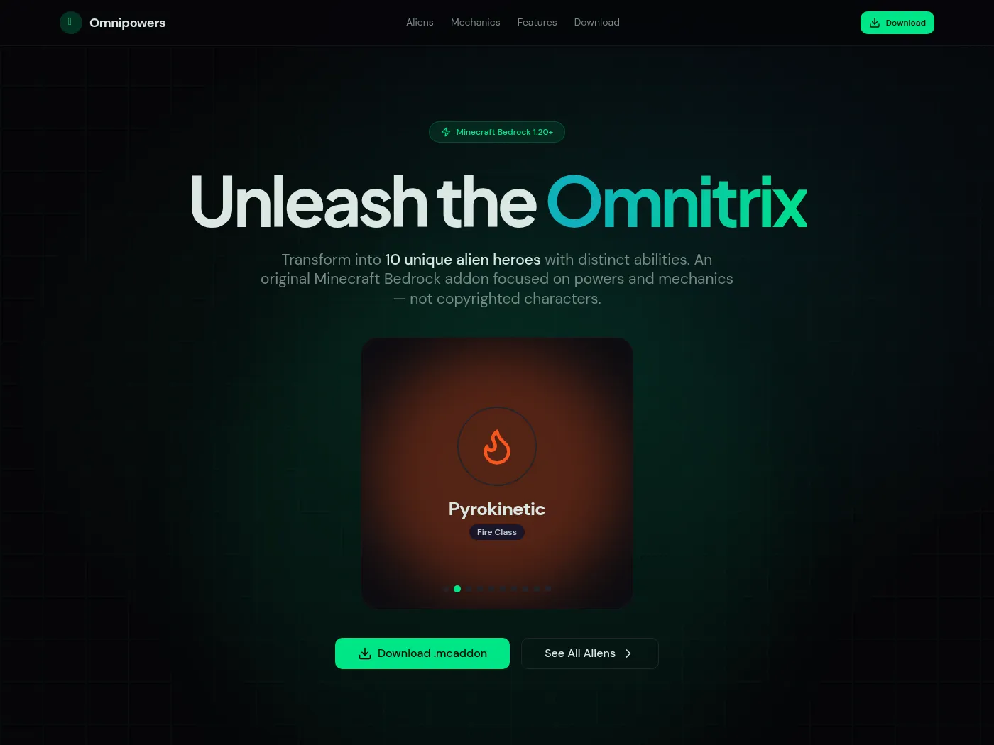 Omnipowers Minecraft Addon