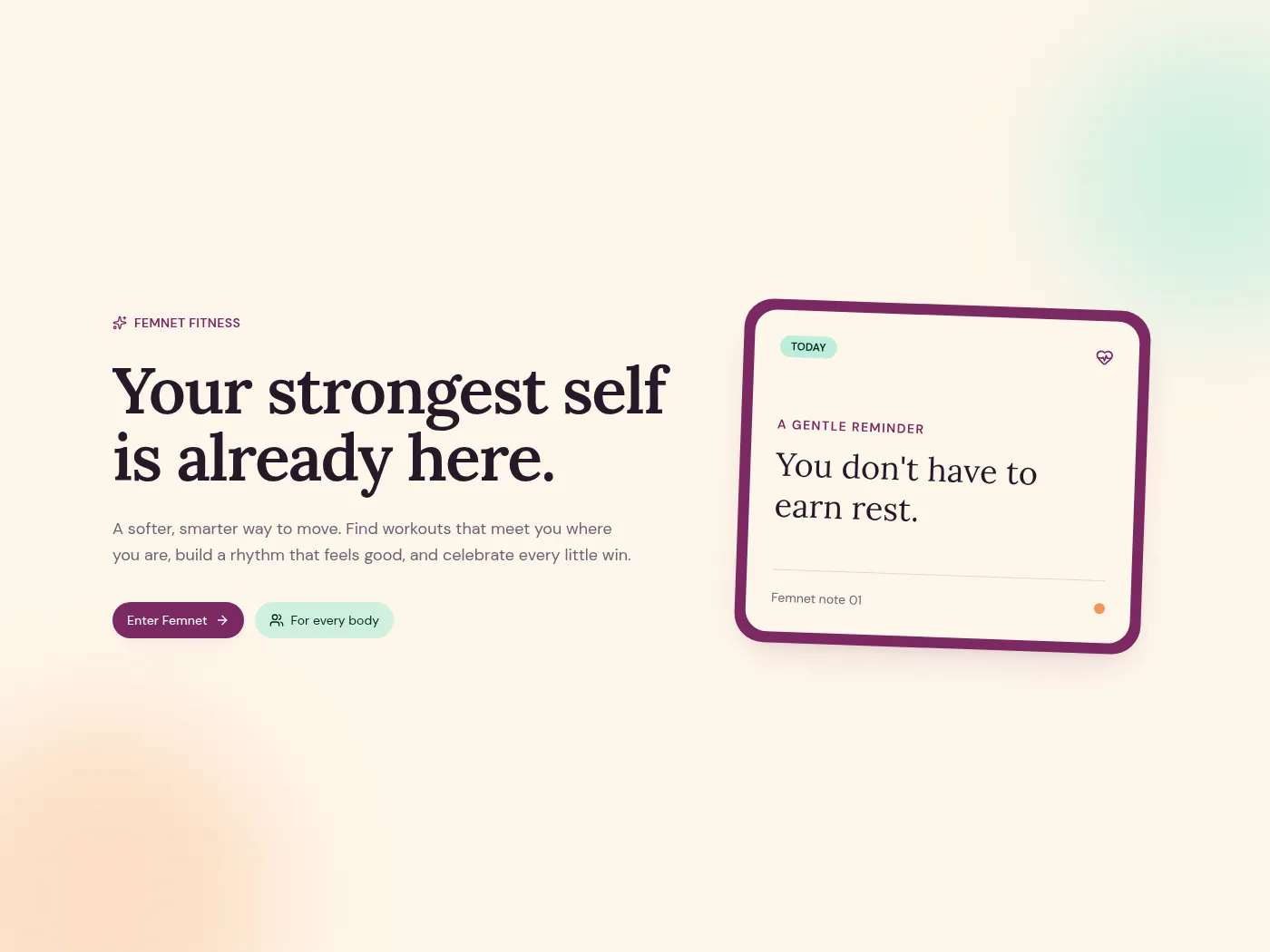 Femnet Fitness App