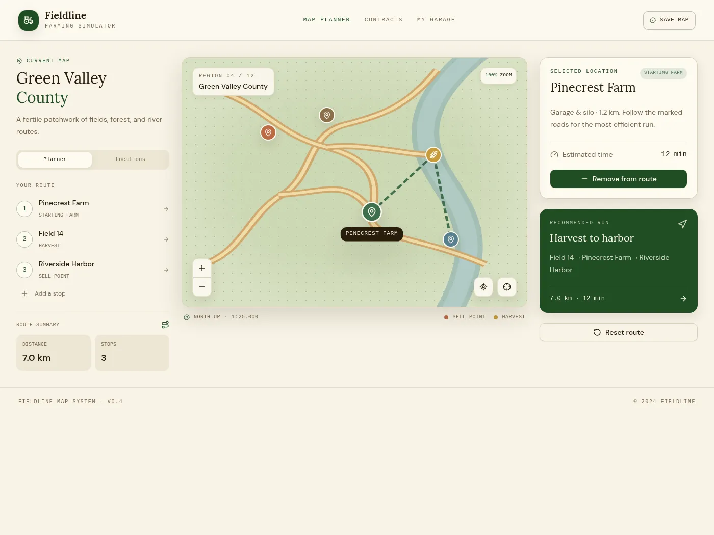 Simulator Game Map