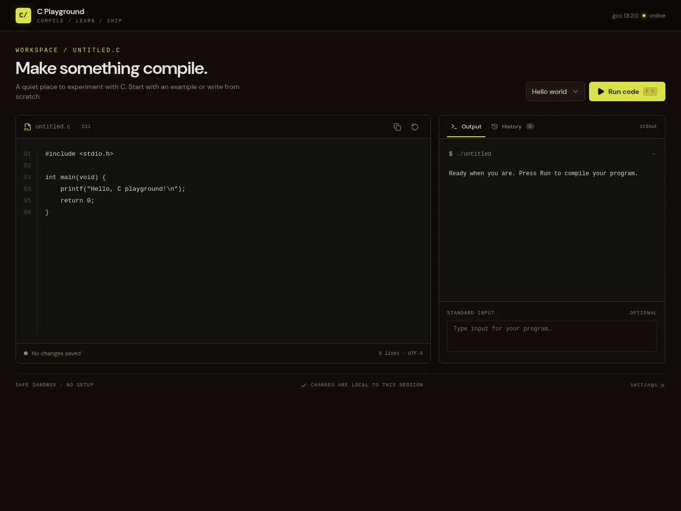 C Code Playground
