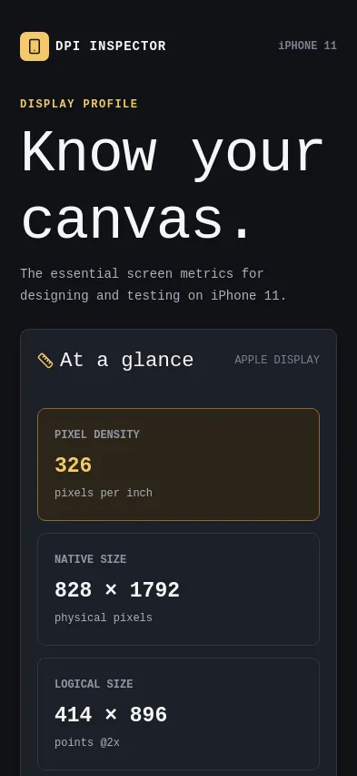 iPhone DPI Inspector