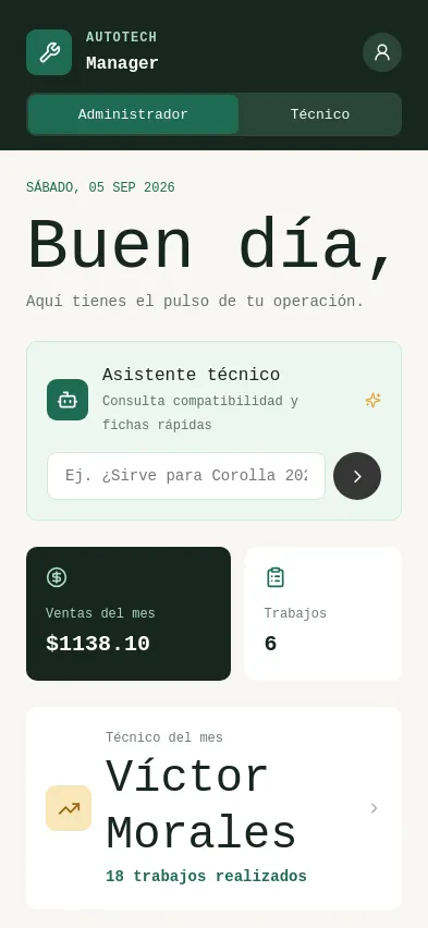 AutoTech Manager App
