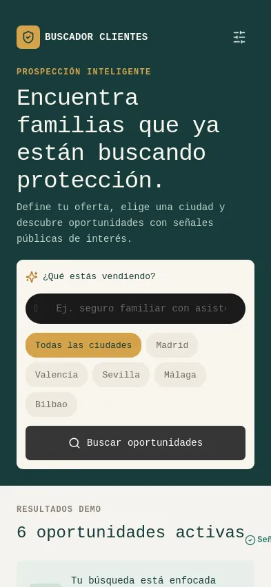 Buscador Clientes Decesos
