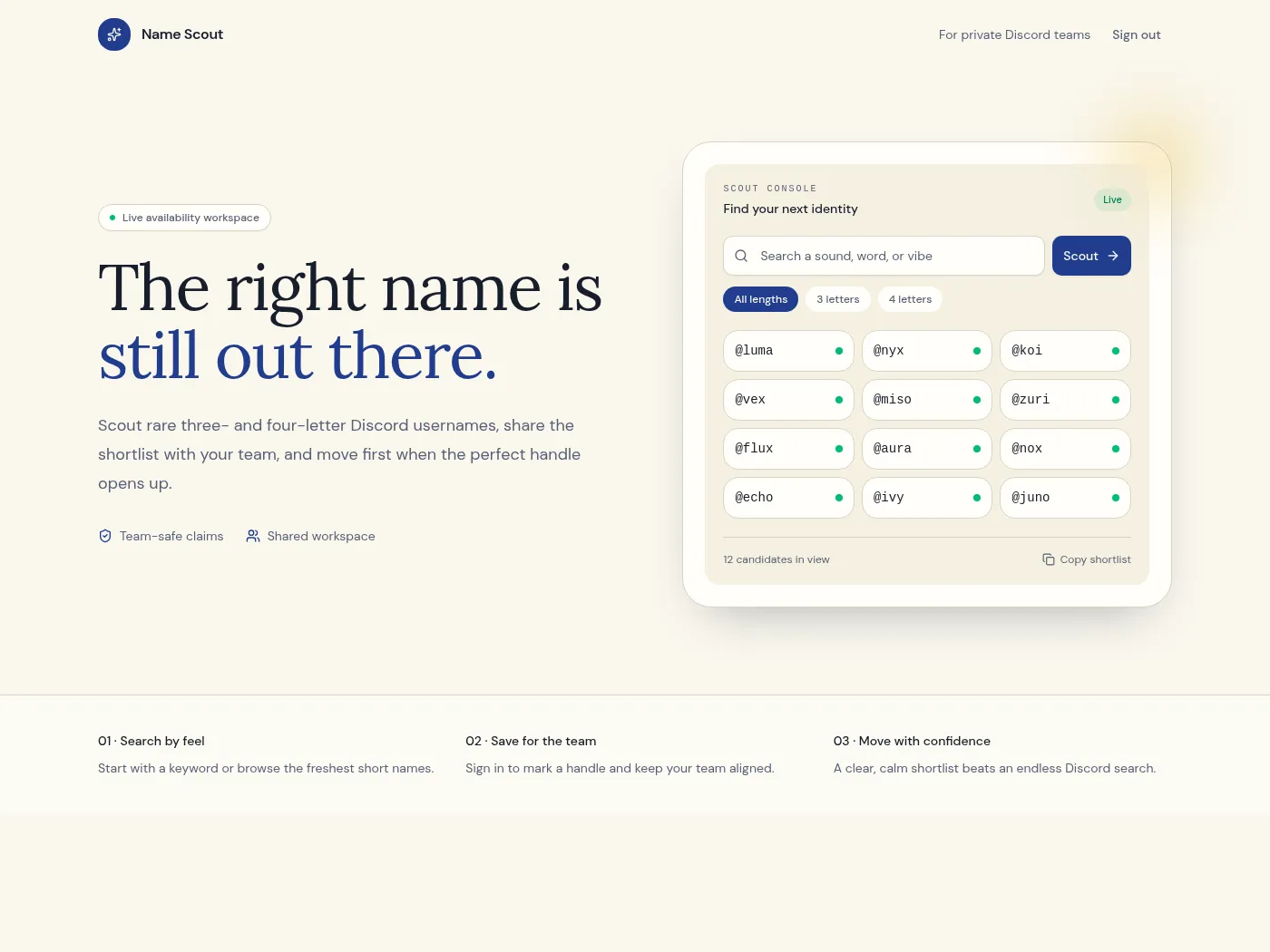 Discord Name Finder