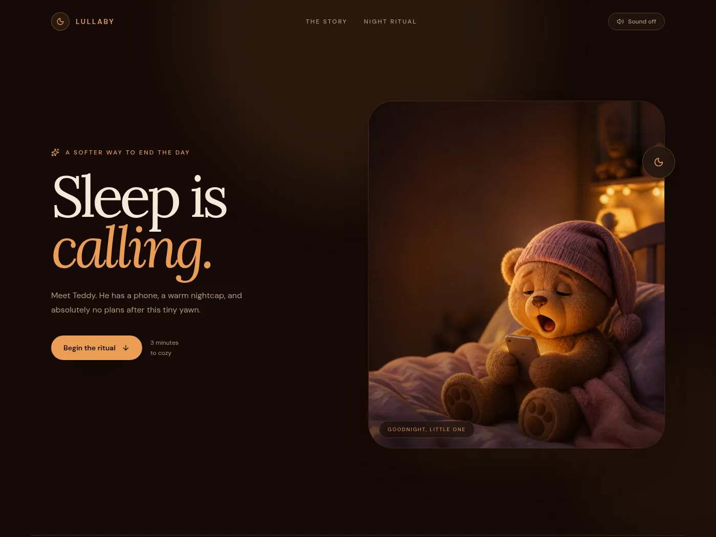 Sleepy Teddy 3D Render