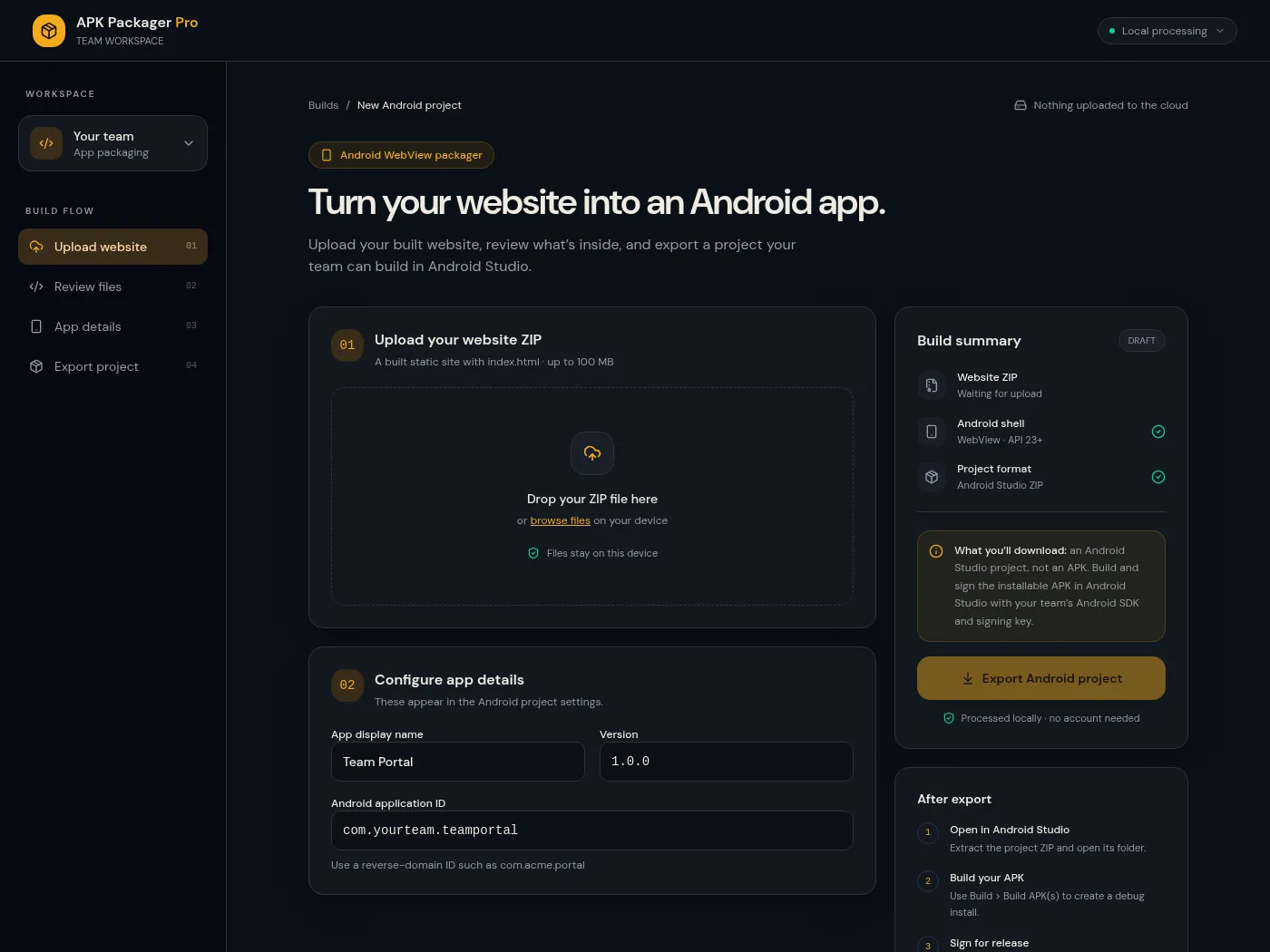 APK Packager Pro