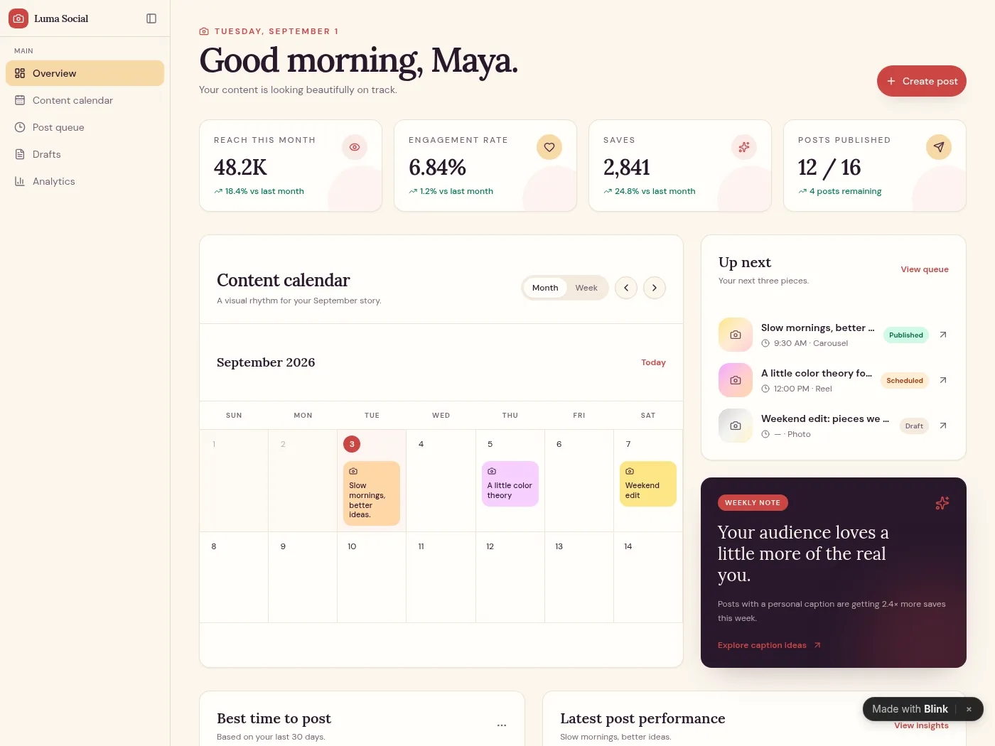 InstaPost Dashboard