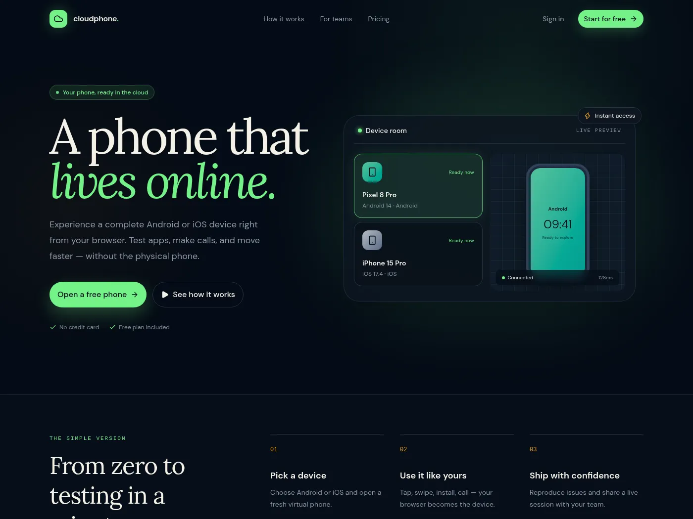 Cloud Phone Portal