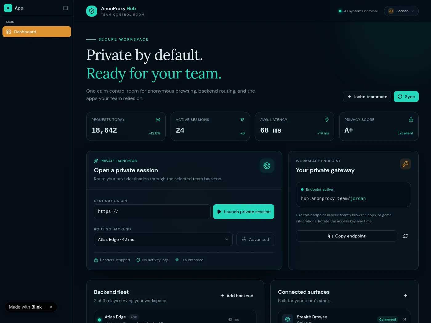 AnonProxy Hub